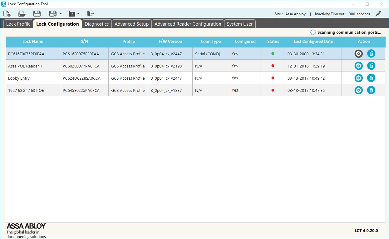 Configuring Assa Locks
