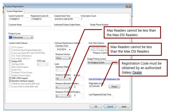 Configure System Galaxy Software